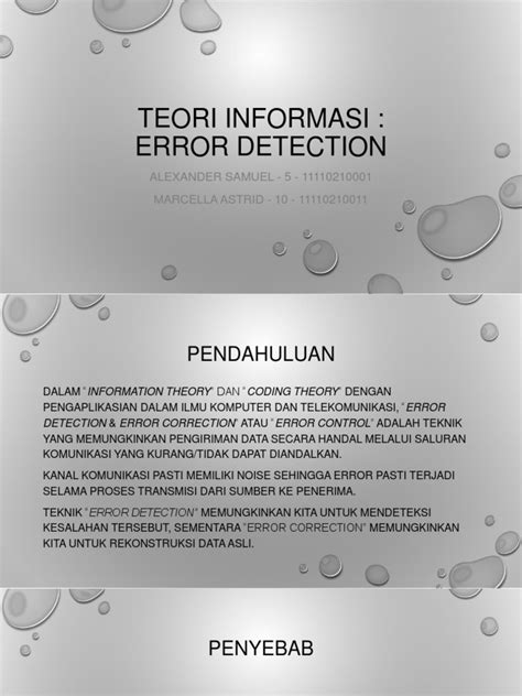 pdf teori informasi error detection dokumen tips