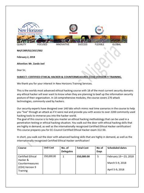 Ec Council Certified Ethical Hacker And Countermeasures Ceh Version 9 Training Zando Pdf