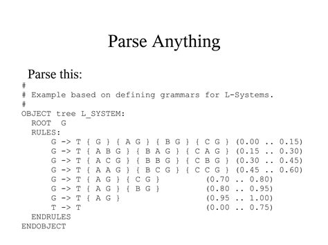 Swp A Generic Language Parser Ppt