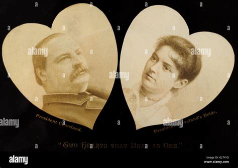 Sentimental Card Commemorating President Grover Cleveland And His Bride