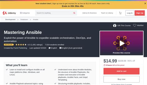 Best Ansible Courses Classes And Tutorials Online