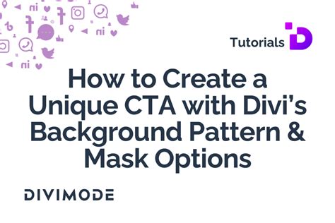 How To Create A Unique Cta With Divis Background Pattern And Mask