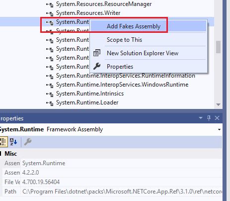 C The Type Or Namespace Name Could Not Be Found With NET Core Fakes And VS Preview