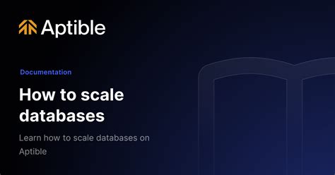 How To Scale Databases Aptible