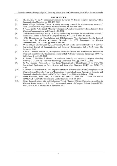 An Analysis Of Low Energy Adaptive Clustering Hierarchy Leach