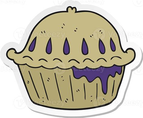 Sticker Of A Cartoon Pie 45220046 Png