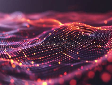 Digital Wave Landscape Stock Image Image Of Glowing 310383831