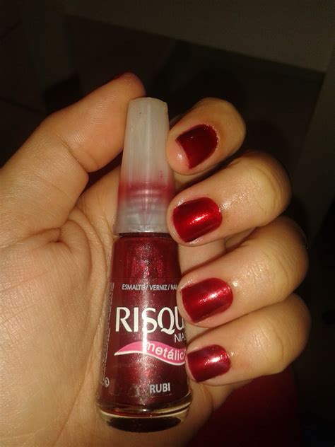 Mundo Beauté Unhas Risqué Na Cor Rubi