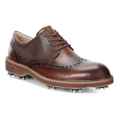 Ecco Lux Mens Golf Shoe Brown Shoes Ecco All Square Golf