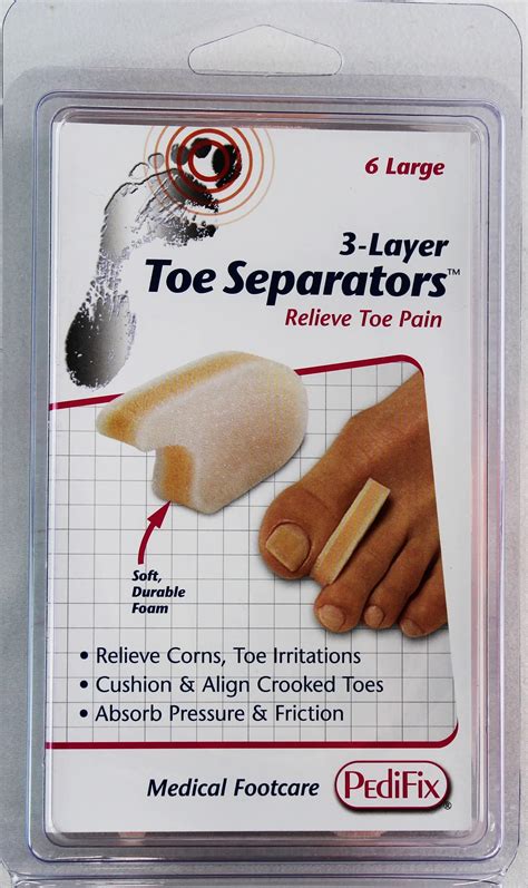 Pedifix 3 Layer Toe Separators Relieve And Align Rubbing Toes