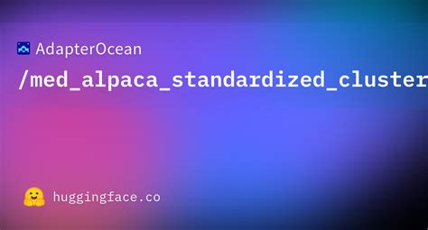 Adapteroceanmedalpacastandardizedcluster10alpaca · Datasets At