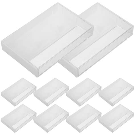 Eease 10pcs Cassette Tape Case Clear Plastic Cassette Case Audio