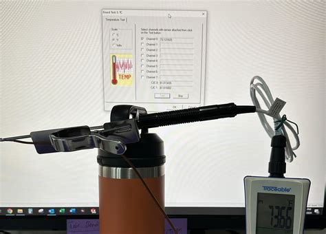 E Tc Daq Output Slightly Lower Than Certified Calibrated Probe Data