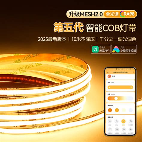 领朵已接入米家app智能灯带24vcob线形灯自粘客厅吊顶调色调光mesh20 15米灯带智能变压器【图片 价格 品牌 报价】 京东