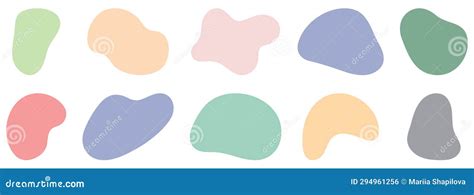 Blob Shape Organic Set Stock Vector Illustration Of Smooth 294961256