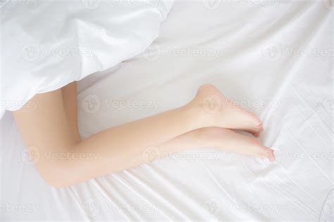 Beautiful Perfect Of Woman Legs Slim Sexy On Bed At Bedroom Skin