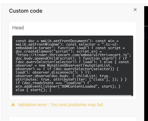 unable to view embed html on published page working fine in editor and