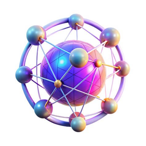 Vibrant 3d Render Of A Molecular Structure Abstract Background 55921277 Png