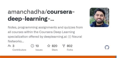 Coursera Deep Learning Specialization New Courses Star Count 818 0 R Algoprojects