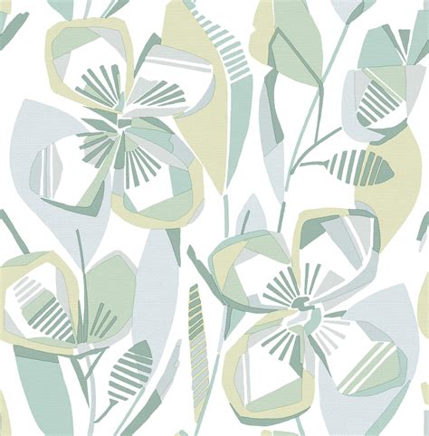 Light Green Wallpaper Pattern Grandeco Jasmine Leaf Trail Textured