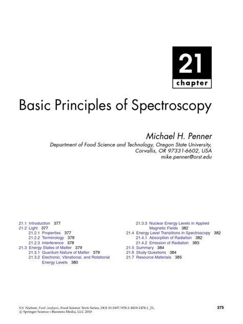 Basic Principles Of Spectroscopy Energy Level Electromagnetic Radiation Free 30 Day Trial