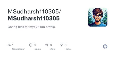 Github Msudharsh Msudharsh Config Files For My Github Profile