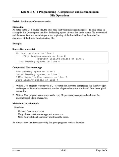Solved Lab 11 C Programming Compression And