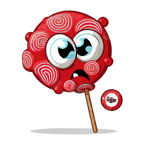 투시 팝 벡터 스티커 클립 아트 빨간색 Lolloload 눈을 가진 만화 막대 사탕 상표 Png 일러스트 및 벡터 에 대한 무료 다운로드 Pngtree
