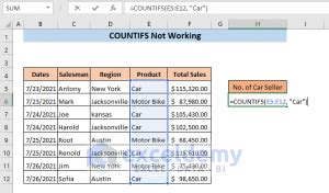 Excel Countifs Not Working Causes With Solutions Exceldemy