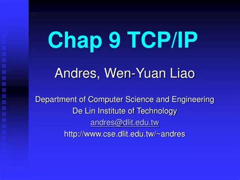 Ppt Chap 9 Tcpip Powerpoint Presentation Free Download Id5169671