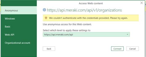 Connecting Meraki Api To Excel The Meraki Community