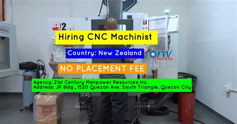 Hiring Cnc Machinist Under 21st Century Manpower Resources Inc