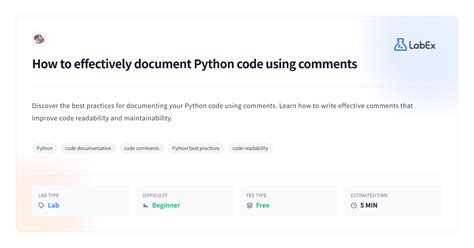 How To Effectively Document Python Code Using Comments Labex