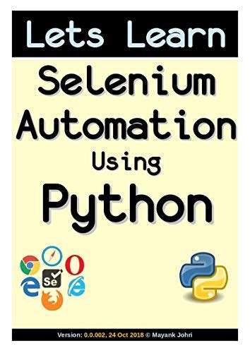 Lets Learn Selenium Using Python Johri Mayank Ebook