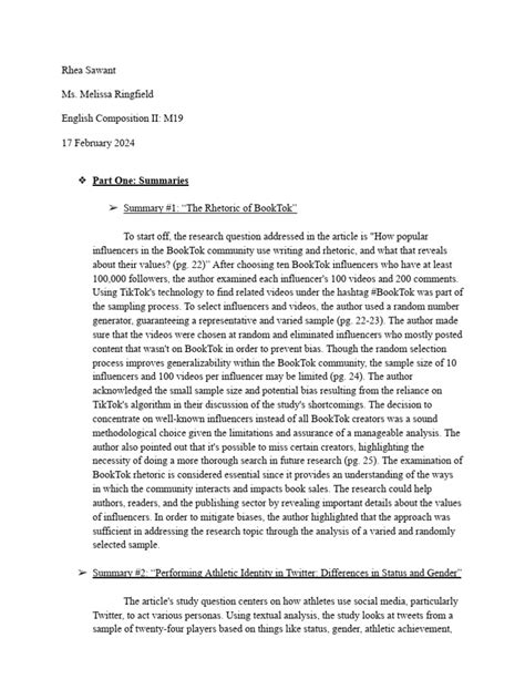 Reading Response Example Methods Summaries And Reflection Ec Summary 1 1 Pdf Sampling