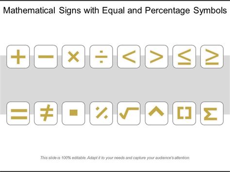 Mathematical Signs With Equal And Percentage Symbols Ppt Powerpoint Presentation Gallery Skills Pdf
