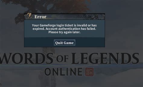 Account Authentification Failed Technical Help Bug Report SOLO