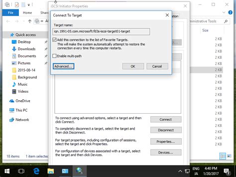 Windows Server 2016 Configure Iscsi Initiator 2 Server World
