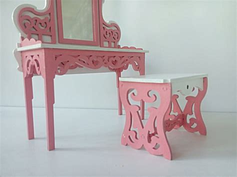 Barbie Makeup Table Doll Console Mirror Furniture For Barbie Etsy
