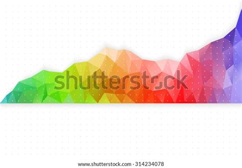 Growth Curve Triangular Abstract Colorful Background Stock Illustration