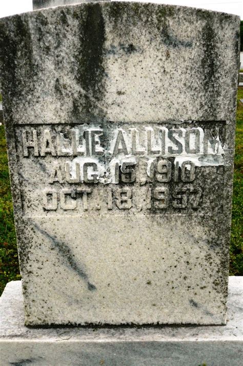 Hallie Dewitt Allison 1910 1957 Find A Grave Memorial