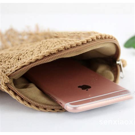 Badu Bg Модна дамска кръгла сламена плажна чанта Ежедневна ръчно изработена тъкана чанта през