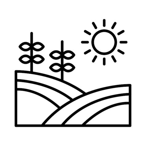Premium Vector Field Line Illustration