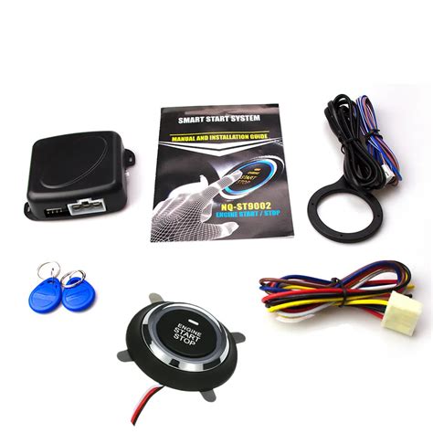 Smart Rfid Car Alarm System Push Engine Start Stop Button Transponder