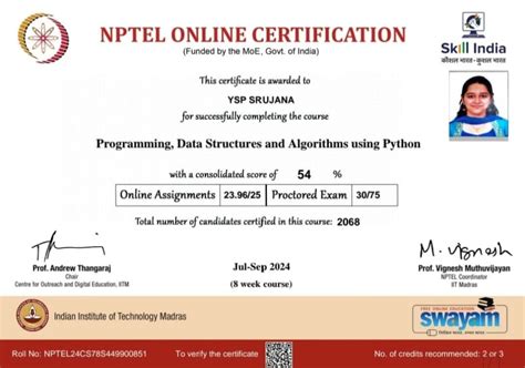 Nptel Pythonprogramming Datastructures Algorithms Learningjourney
