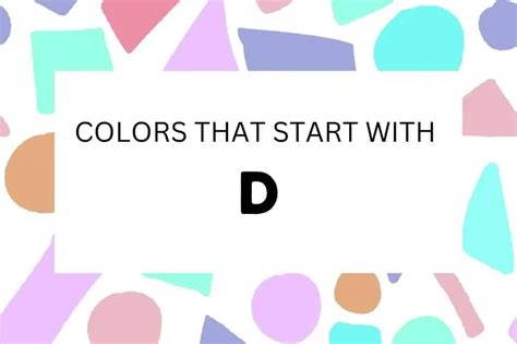 160 Colors That Start With D Names Hex Rgb And Cmyk
