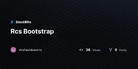 Rcs Bootstrap StackBlitz
