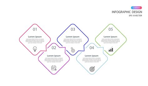 Инфографический дизайн 5 шагов для диаграмм презентаций макетов рабочих процессов баннеров блок