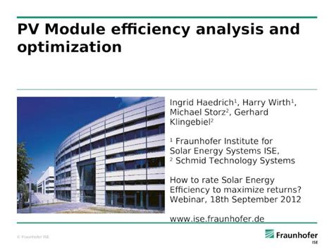 PPT PV Module Efficiency Analysis And Optimization DOKUMEN TIPS