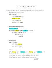 Worksheet 4 Resting Metabolic Rate Docx Worksheet 4 Resting Metabolic Rate Use The Formulas